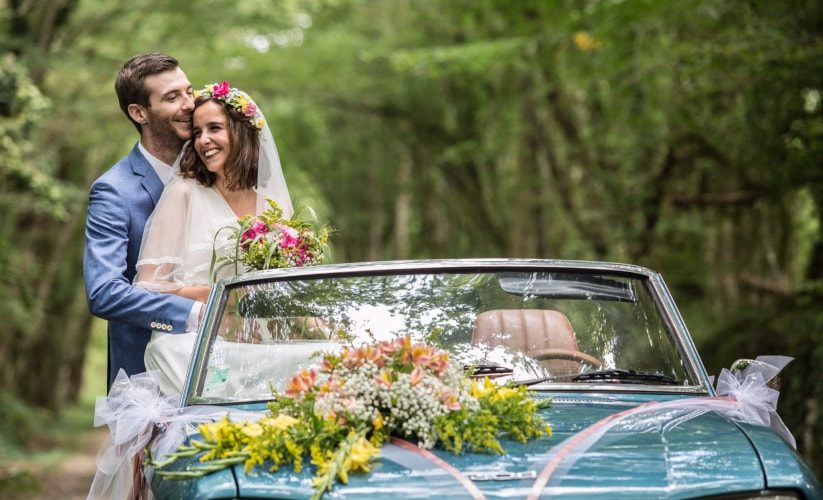 🥇 Flower arrangements for the bride and groom's car: all possible ...