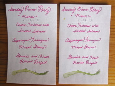 How do you write a menu?