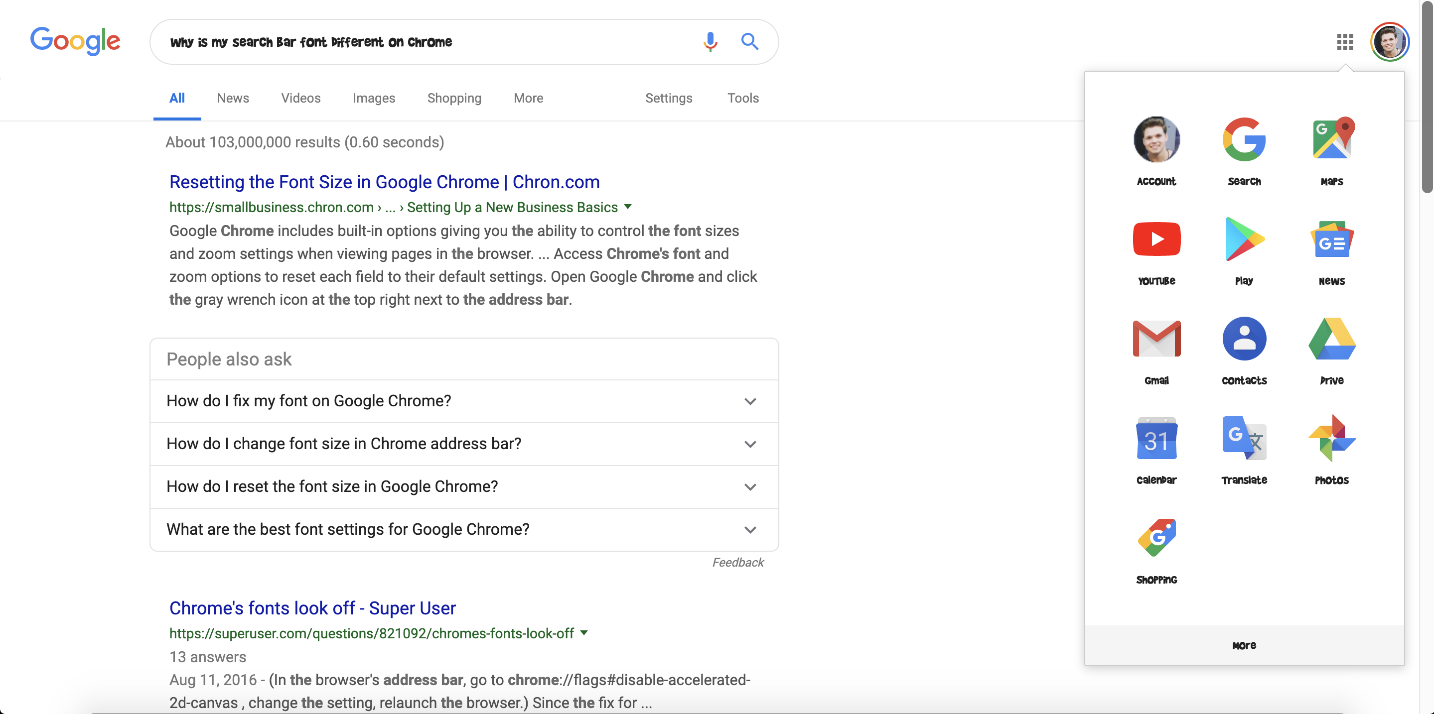 Why Is My Google A Different Font 
